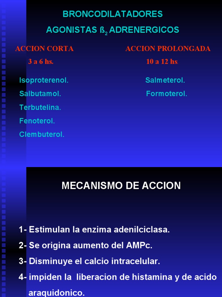 Broncodilatadores | Farmacología | Drogas