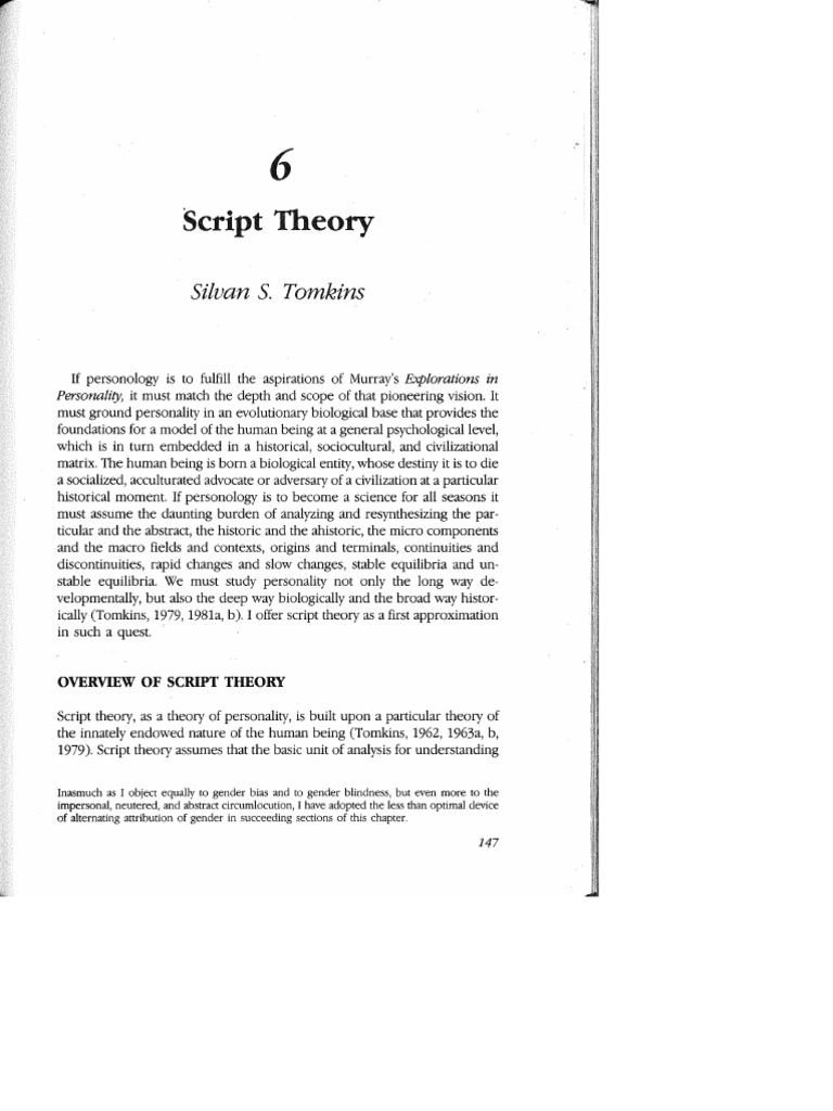 Tomkins Script Theory | PDF
