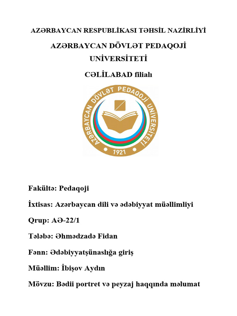 Əhmədzadə Fidan | PDF