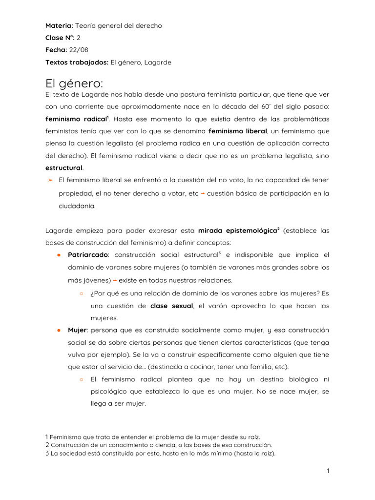 Clase 2 TGD | PDF | Feminismo | Estudios de género