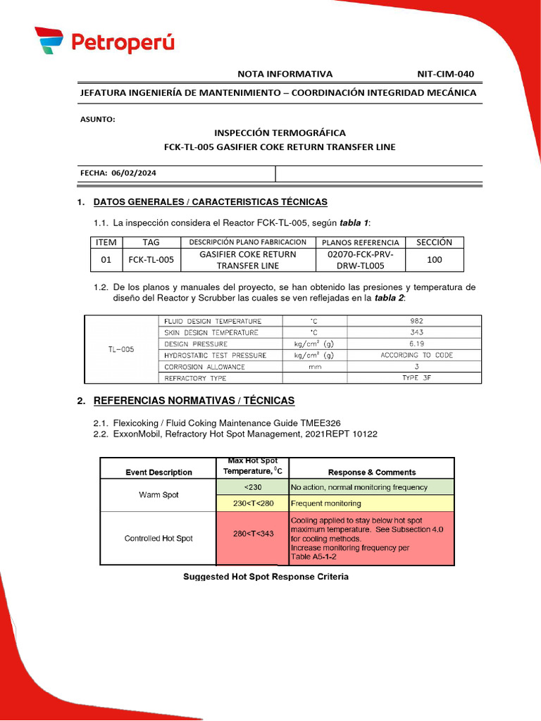 Nota Informativa Nit-Cim-040 FCK-TL-005 Termografia 06.02.24 | PDF