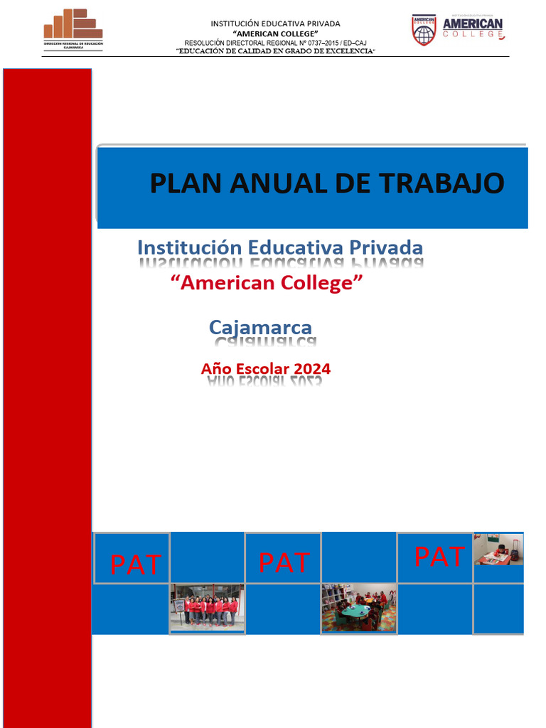 Plan Anual de Trabajo 2024 | PDF | Enseñando | Evaluación