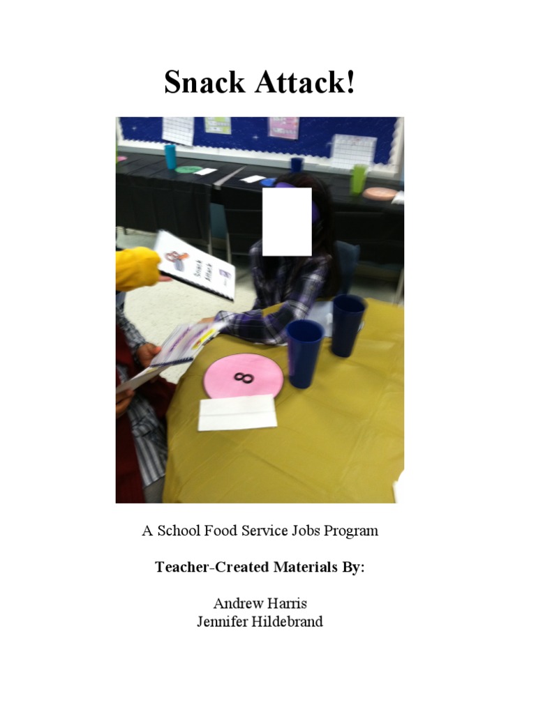 Snack Attack Visual Aids | PDF | Menu | Restaurants