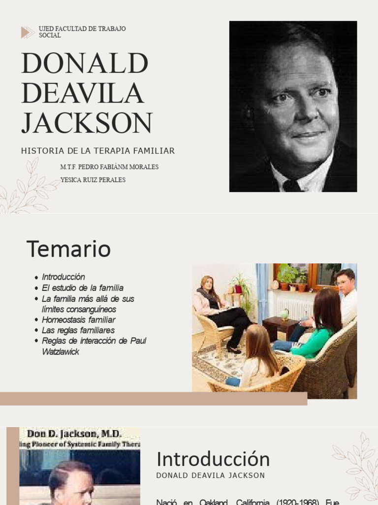 Don Jackson | PDF | Ciencias del comportamiento | Sicología