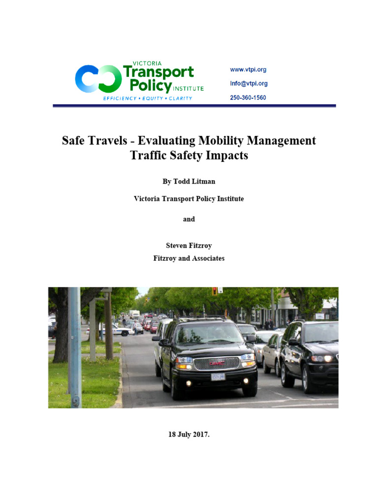 Mobility Management & Traffic Safety | PDF | Traffic Collision | Road ...