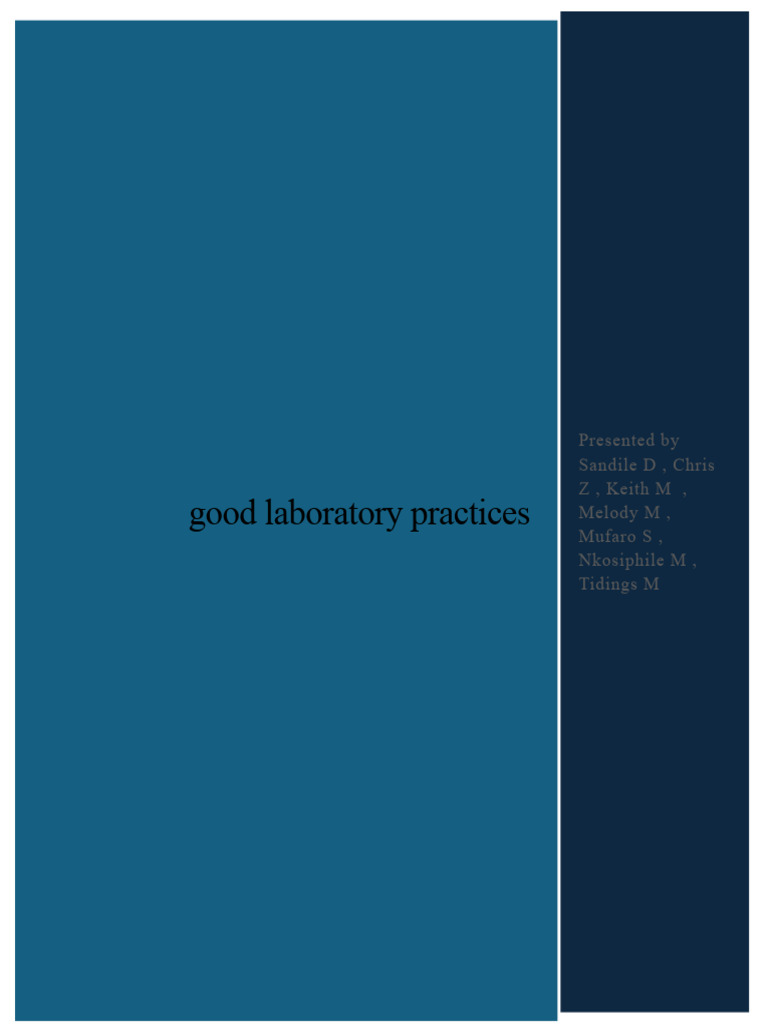 Good laboratory practice 1 | PDF | Laboratories | Personal Protective ...