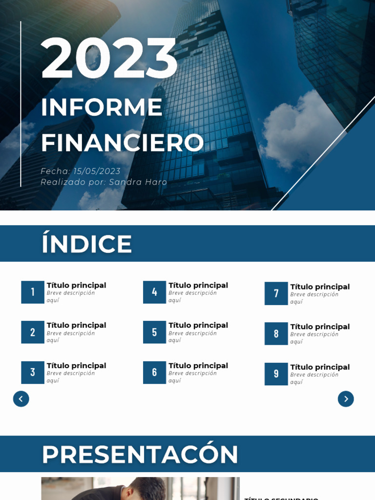 presentacion gratis negocio corporativo azul | PDF | Economias | Business