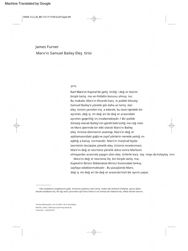 Marxs Critique of Samuel Bailey | PDF Marxs Critique of Samuel Bailey | PDF