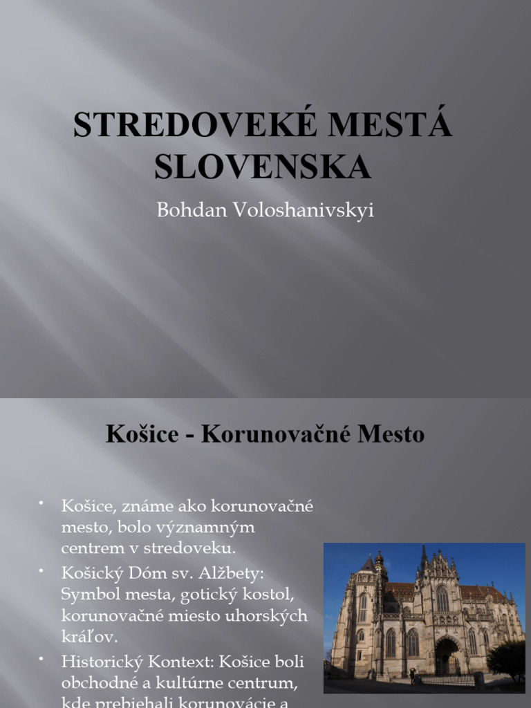 Stredoveké mestá Slovenska | PDF