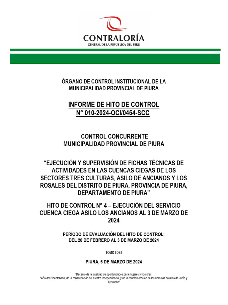 Informe de Control Cuenca Asilo de Ancianos | PDF | Geografía Física | Hidrología