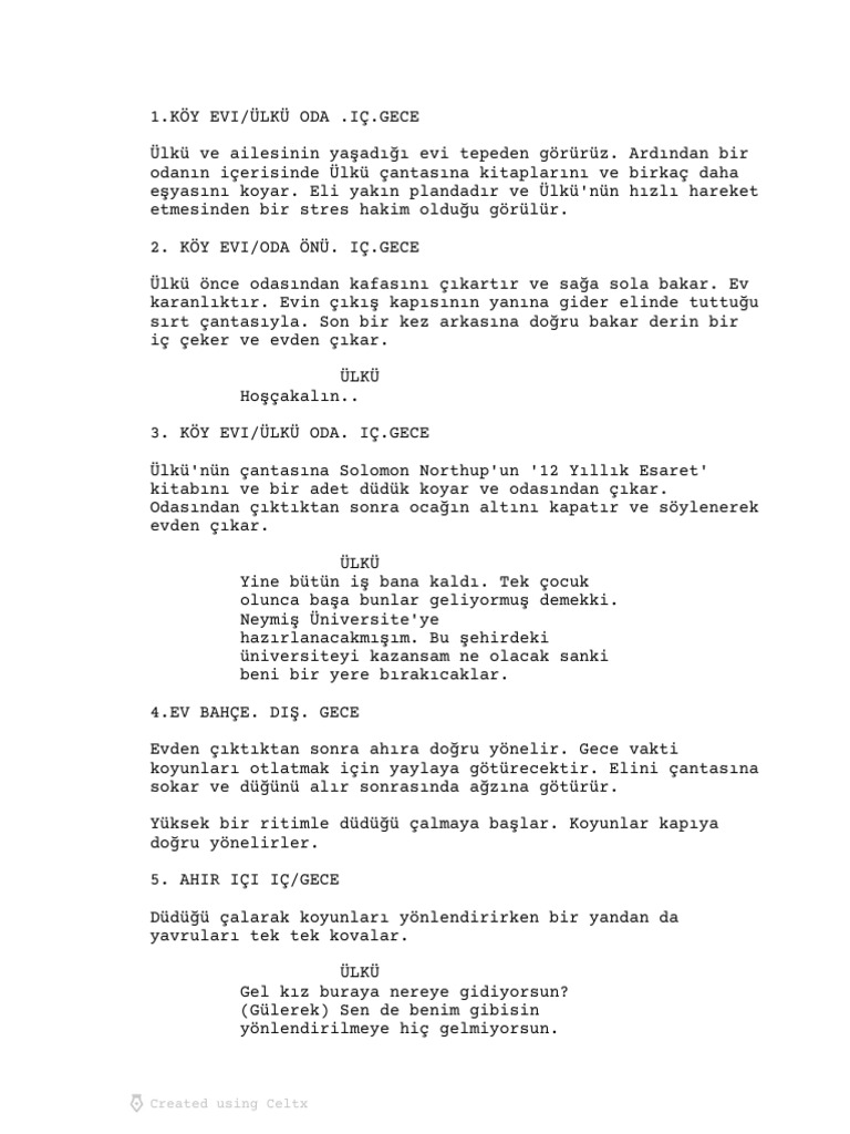 Erol - Omer - Taneri - NEDA SCRIPT - FINAL | PDF