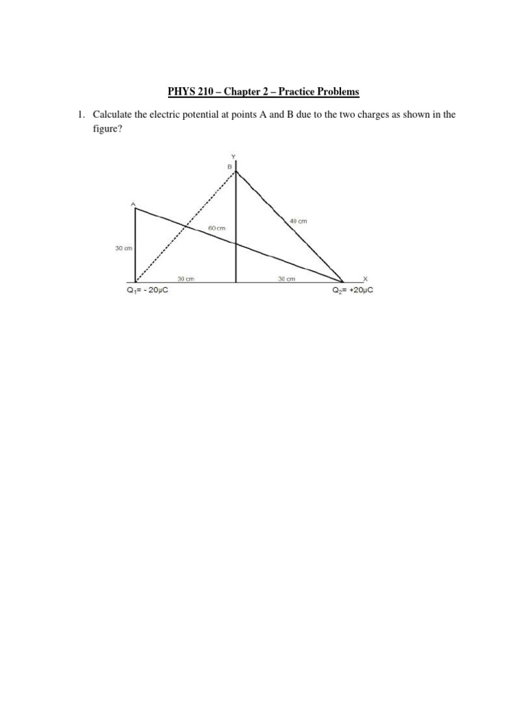 Electric Potential Practice Problems | PDF | Teaching Methods & Materials | Technology & Engineering