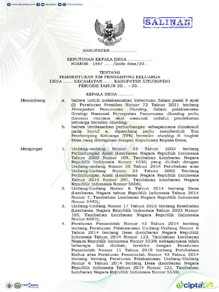 SK TPK Stunting Desa | PDF