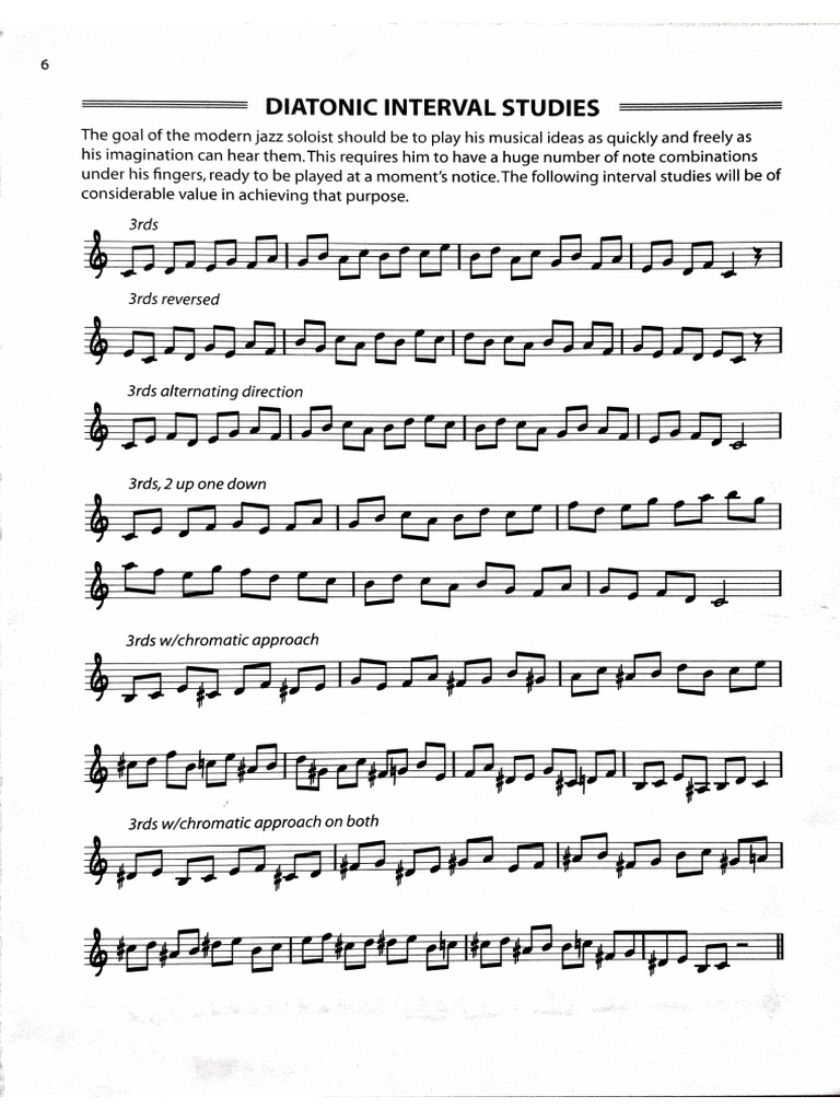 Diatonic Interval Studies 6 - 11 | PDF