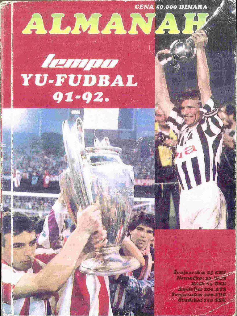 Almanah Yu Fudbal 91-92 (1992) | PDF