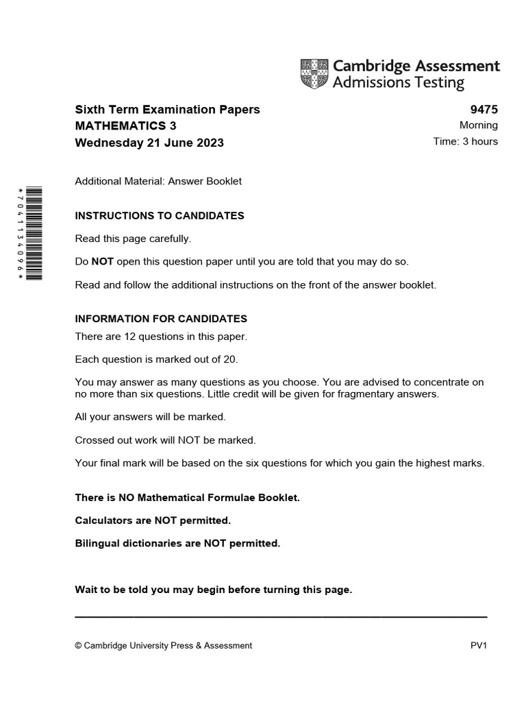 0623 Step 3 Qp Pdf Area Polynomial