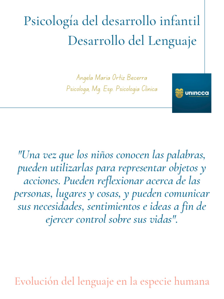 Desarrollo Del Lenguaje (2) | PDF | Aquisición de idioma | Habla Desarrollo Del Lenguaje (2) | PDF | Aquisición de idioma | Habla