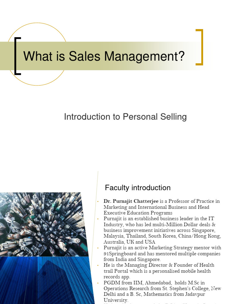 01sales Management | PDF | Sales | Marketing