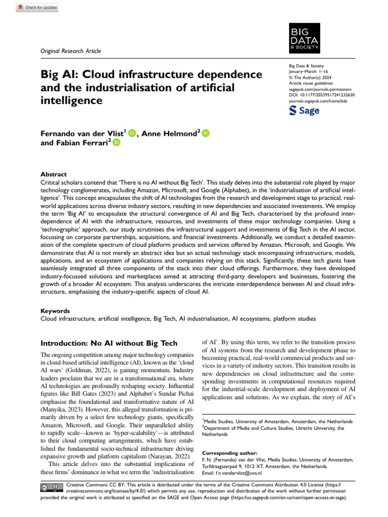 Van Der Vlist Et Al 2024 Big Ai Cloud Infrastructure Dependence and The ...