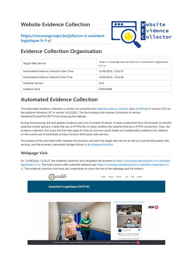 Website Evidence Collection Cocoongroupe - Be - Jobs | PDF | World Wide ...