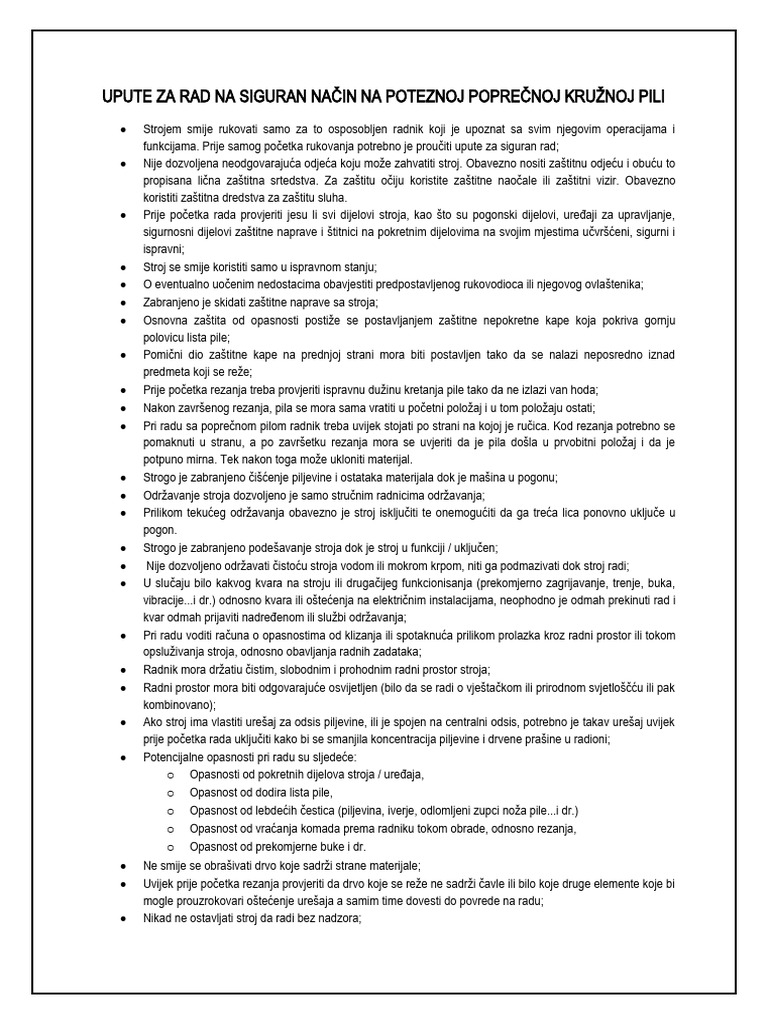Upute Za Rad | PDF
