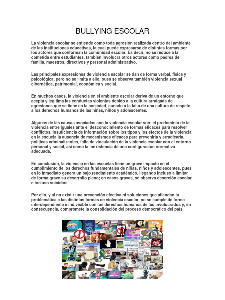 Información Del Bullying Escolar – XNCNS