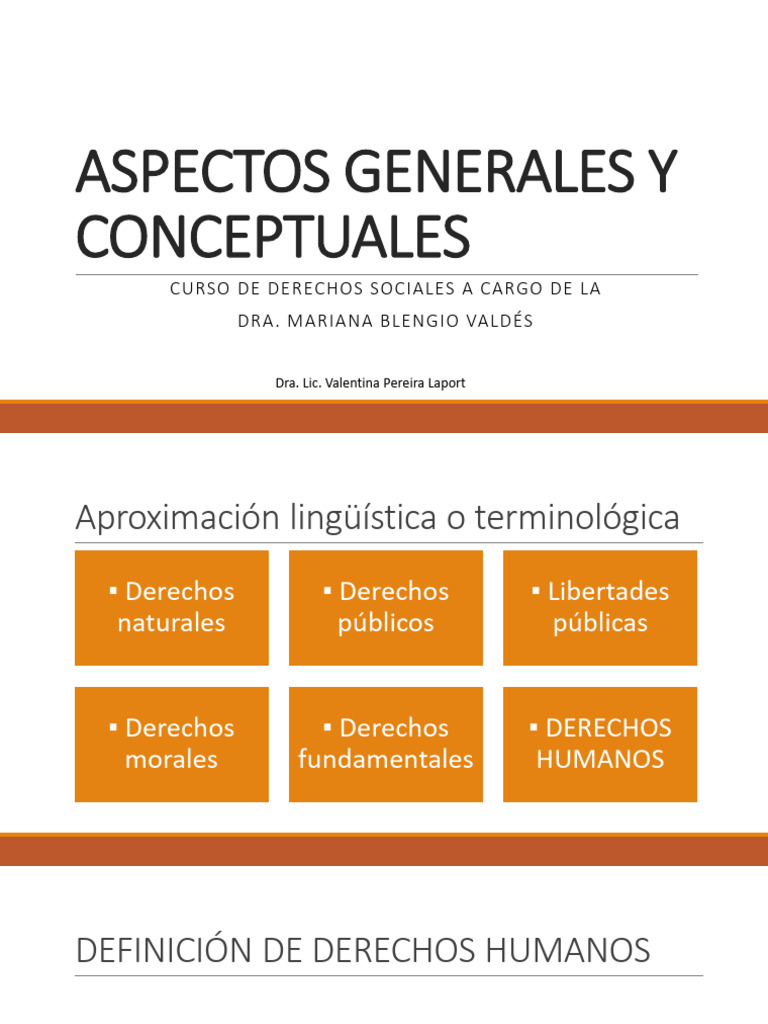 ASPECTOS GENERALES Y CONCEPTUALES - Clase DDHH PDF | PDF | Derechos humanos | Convenio europeo ...