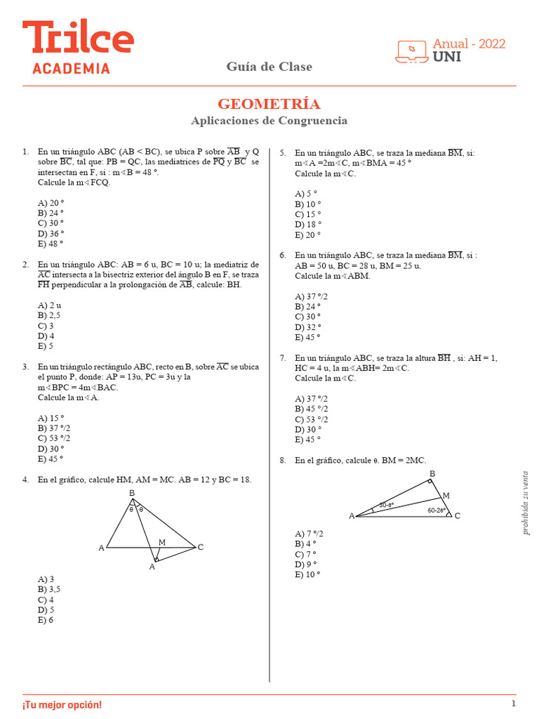 Geometria Guia8 | PDF | Formas geométricas | Geometría euclidiana