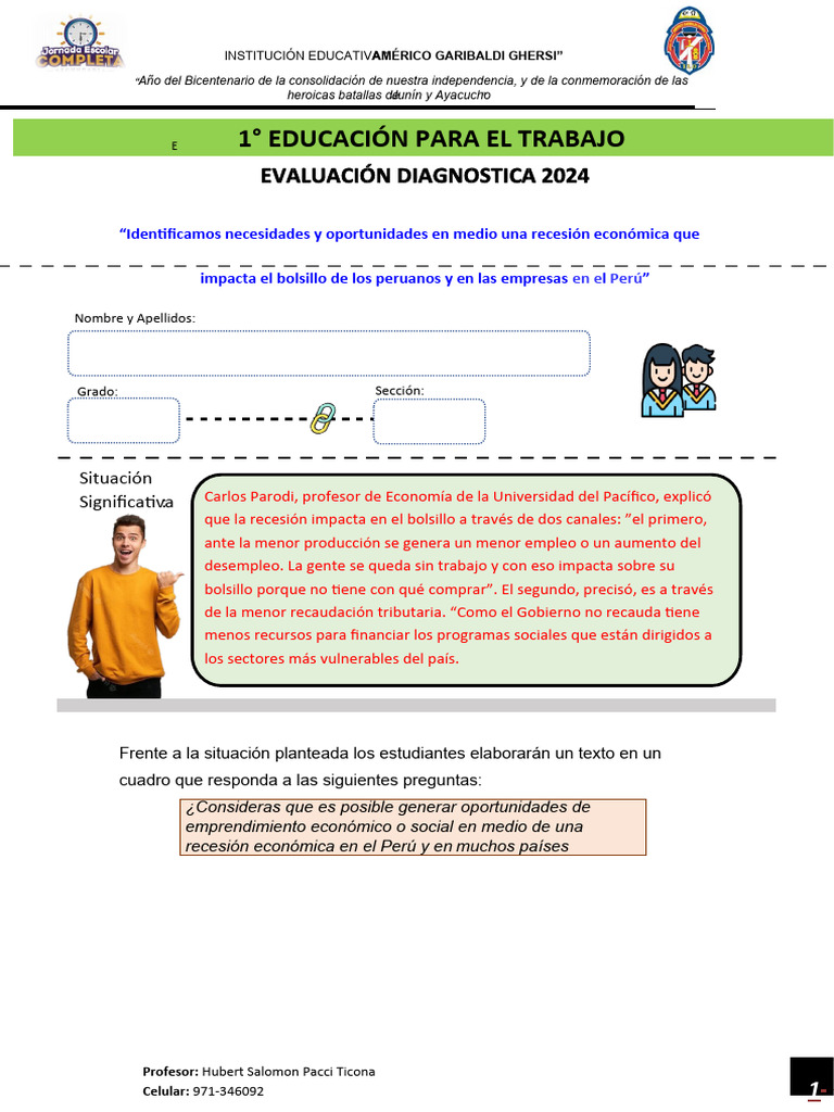 Diagnostica - 1ro Agg | PDF | Ciencias sociales
