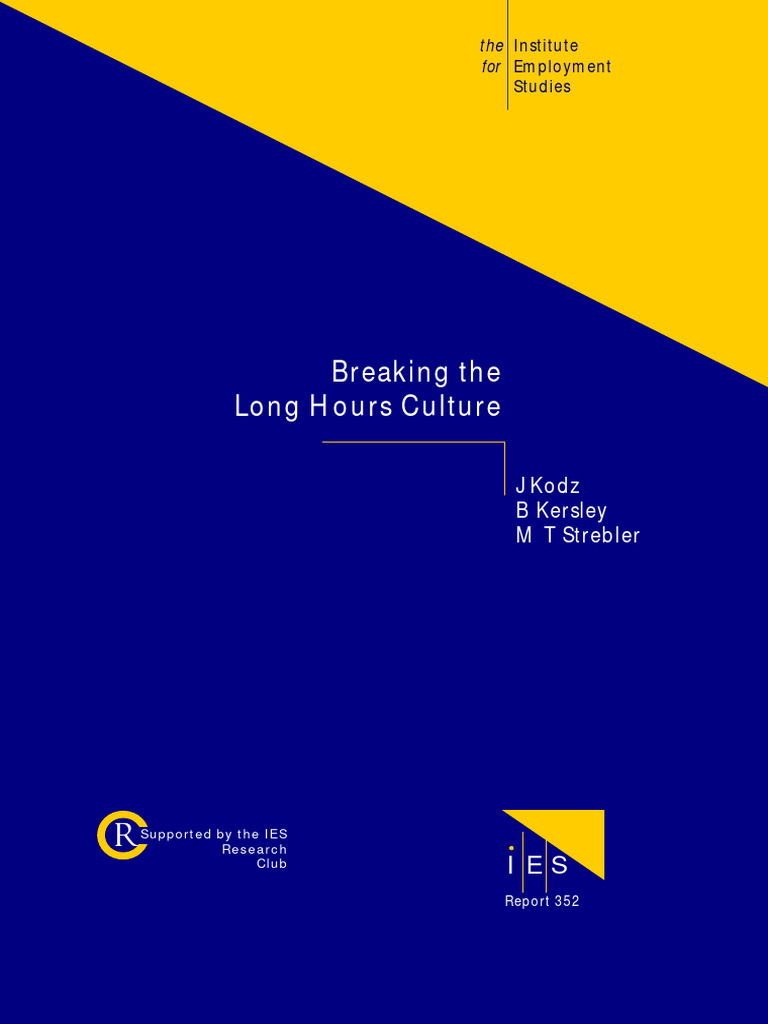 Breaking The Long Hours Culture - British Study | PDF | Employment ...
