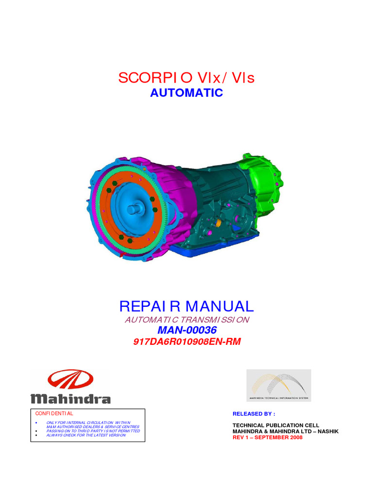 2008 - Repair Manual (Man-00036) (at Rev1) | PDF | Transportation Engineering | Mechanical ...