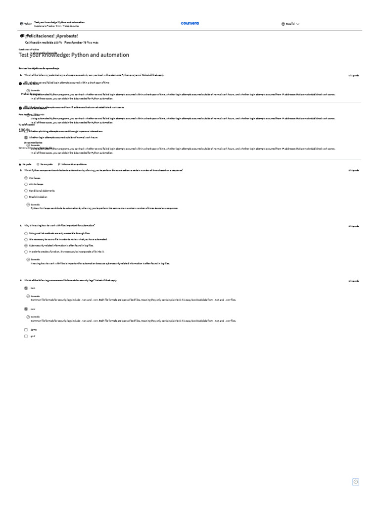 Python Automation Quiz Guide | PDF | File Format | Comma Separated Values
