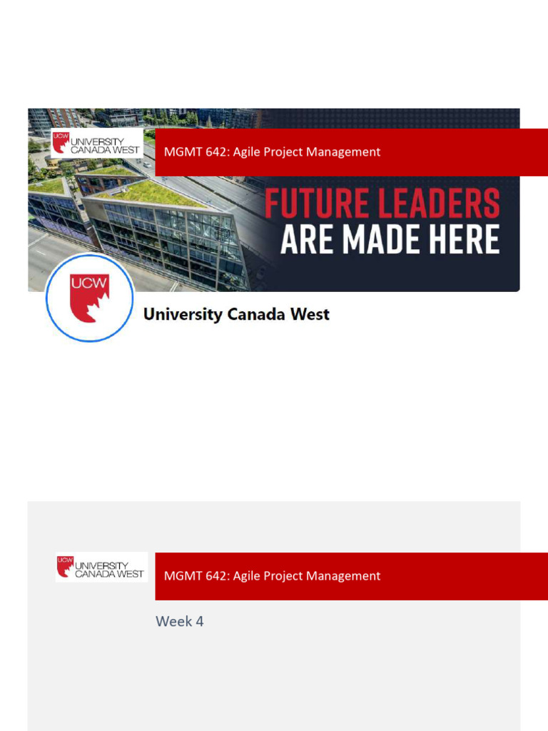 Week 4-Agile Course Presentation | PDF | Scrum (Software Development) | Agile Software Development