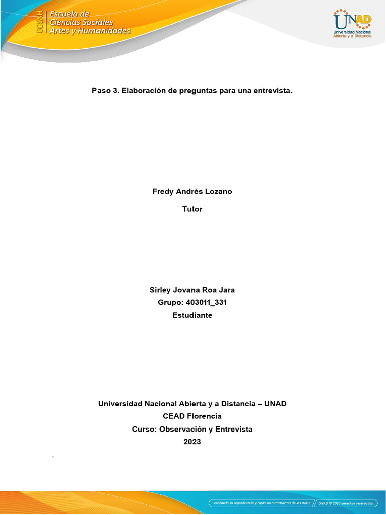 Tarea 3. Elaboración de Preguntas para Una Entrevista | PDF | Sicología ... Tarea 3. Elaboración de Preguntas para Una Entrevista | PDF | Sicología ...