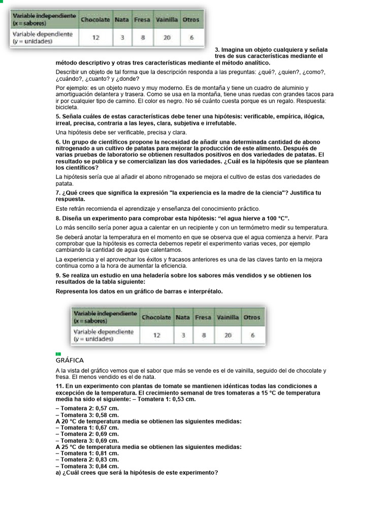 Actividades Metodo Cientifico | Descargar gratis PDF | Método ...