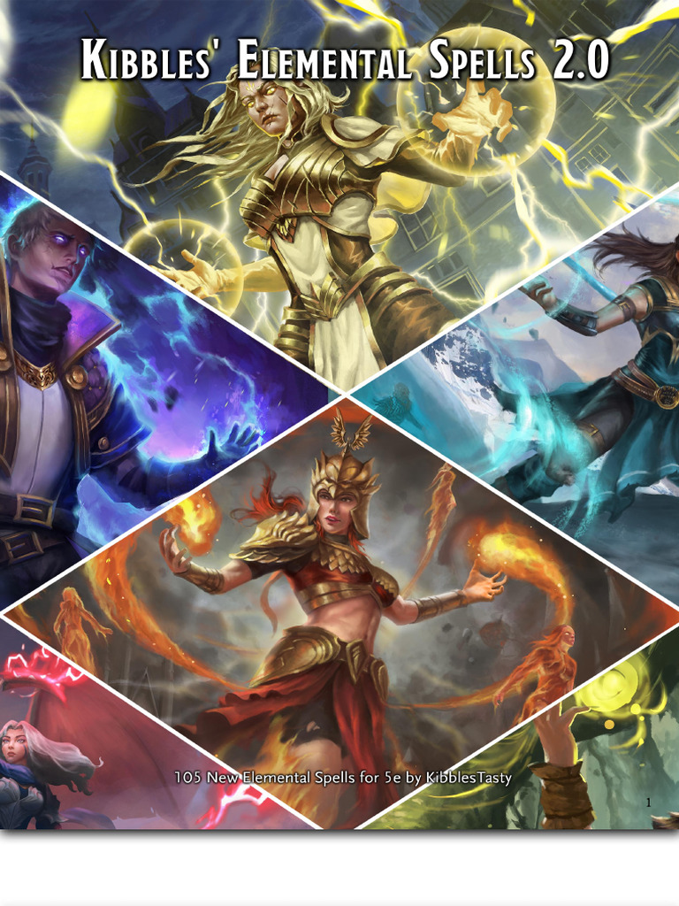 Kibbles' Generic Elemental Spells - GM Binder | PDF | Magician (Fantasy)