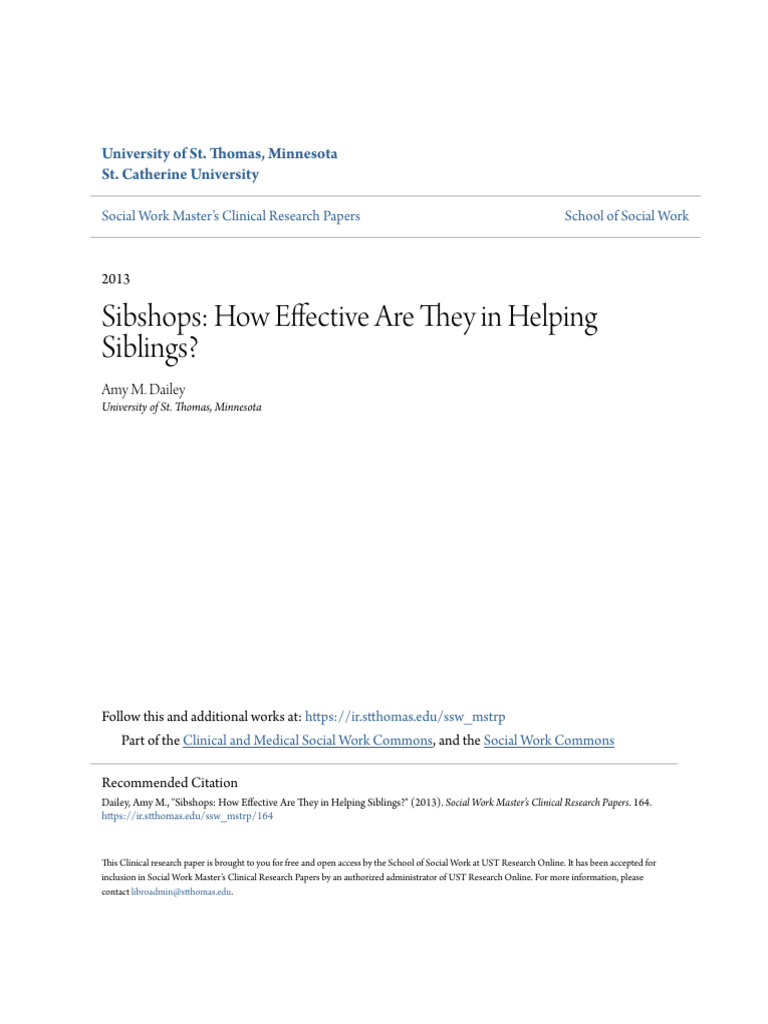 Cap 6 Sibshops - How Effective Are They in Helping Siblings | PDF ...