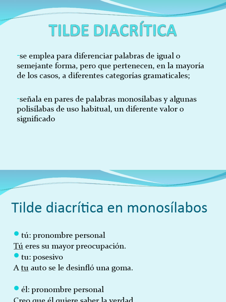 Uso de la Tilde Diacrítica | PDF | Tipología Lingüística | Lingüística