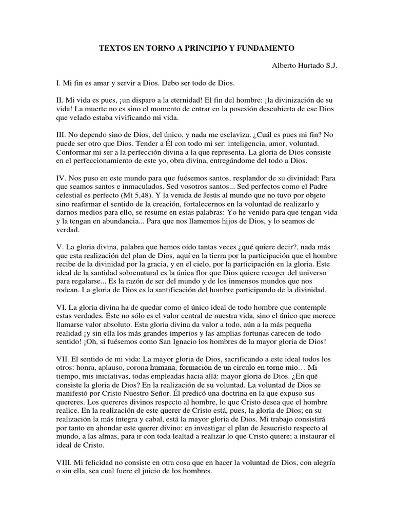 Textos en Torno A Principio y Fundamento | PDF | Dios | Cristo (título)