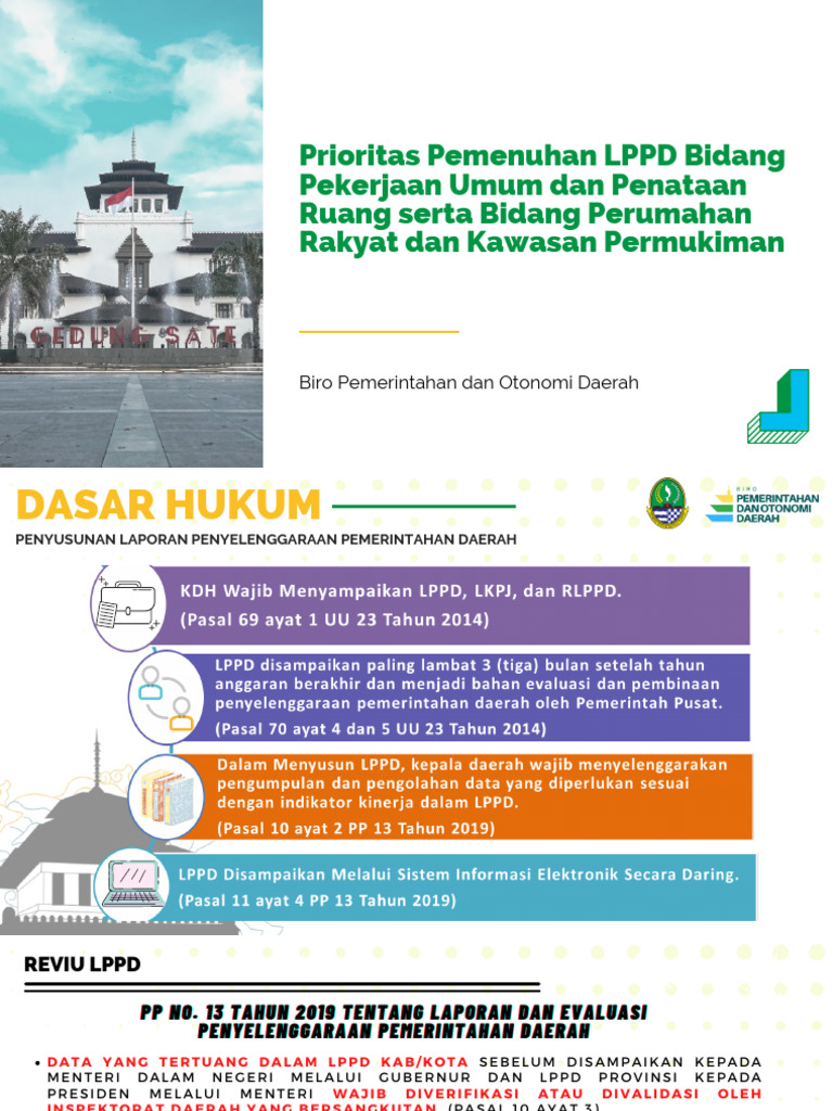 Prioritas Pemenuhan LPPD Bidang Pekerjaan Umum Dan Penataan Ruang Serta ...