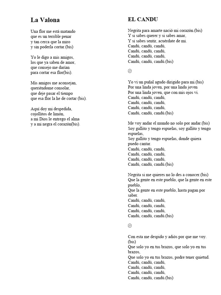 LA VALONA EL CANDU - para Combinar | PDF