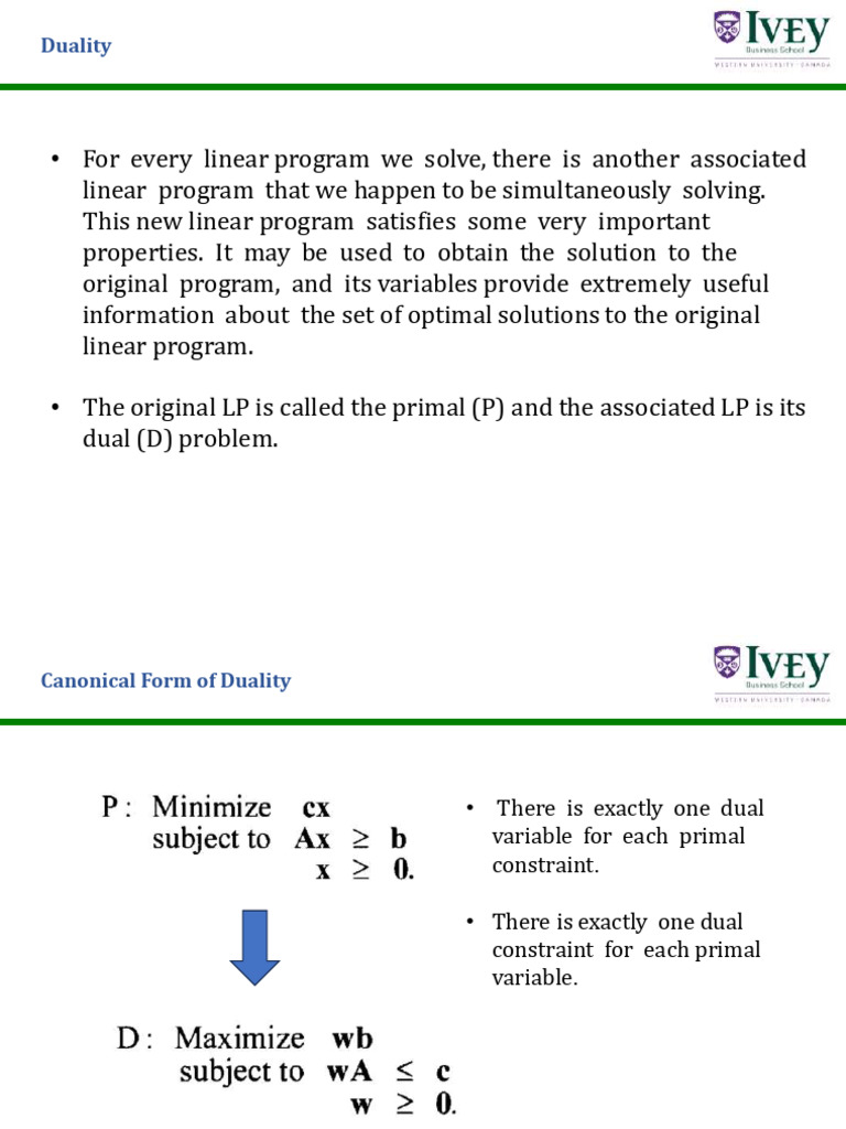 duality-1 | PDF | Linear Programming | Mathematical Optimization duality-1 | PDF | Linear Programming | Mathematical Optimization