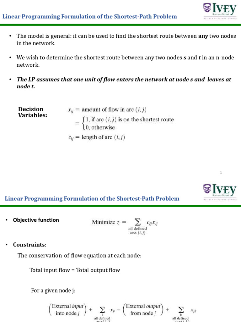 Network Optimization - Part 2 | PDF | Linear Programming | Computer Network
