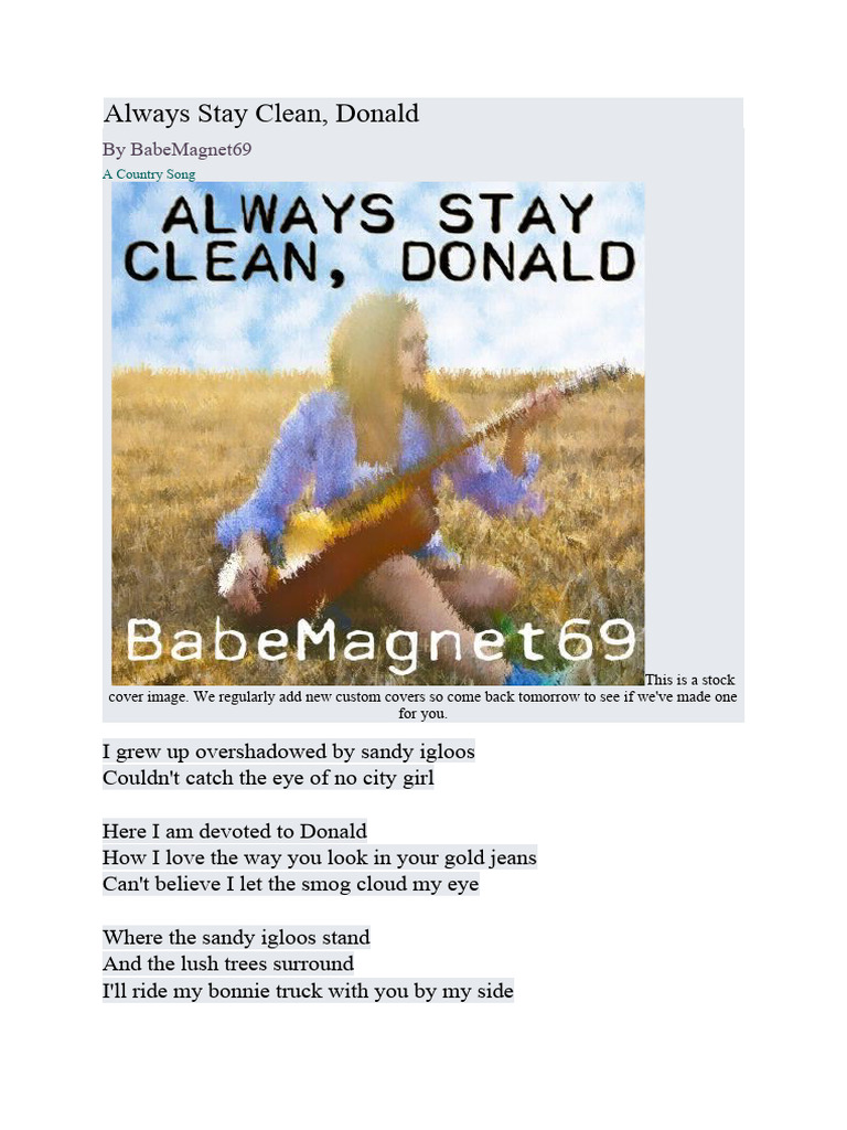 Always Stay Clean | PDF | Poetry