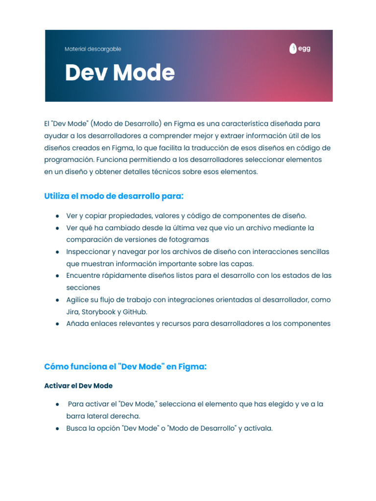 Introducción al Modo Dev en Figma | PDF | Diseño | Archivo de computadora