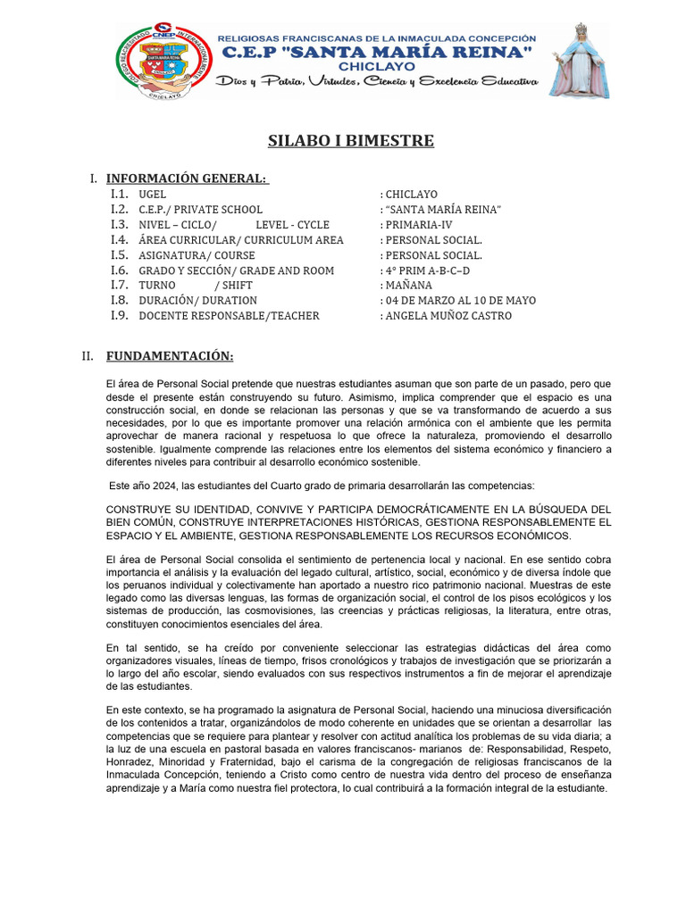 SILABO (1) | PDF | Aprendizaje | Evaluación