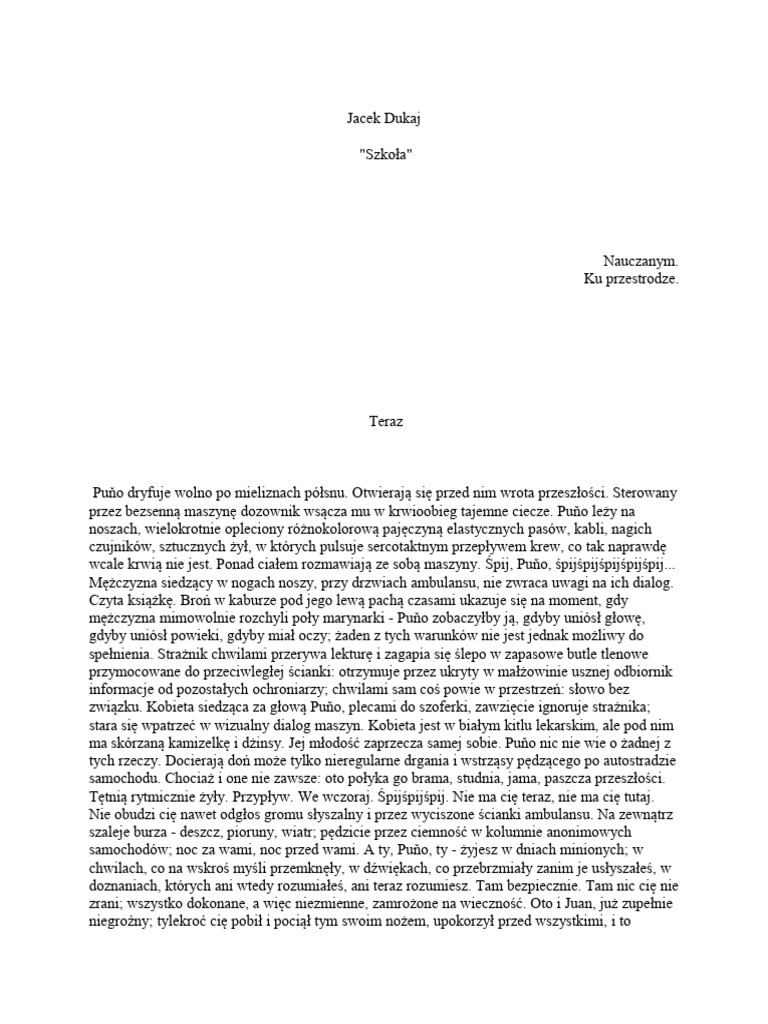 Dukaj Jacek - Szkola | PDF