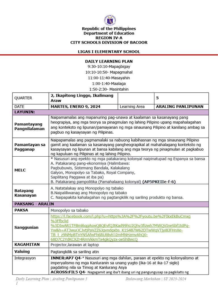 Ap5-January 9,2024 - Tuesday | PDF