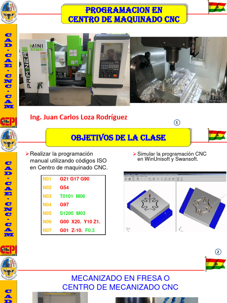 Programacion Centro de Maquinado CNC | PDF | Control numerico | Bienes manufacturados