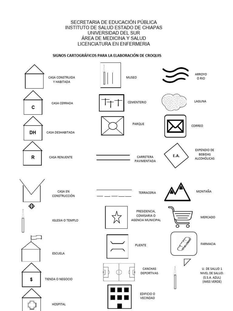 Símbolos Cartográficos Para Croquis Pdf